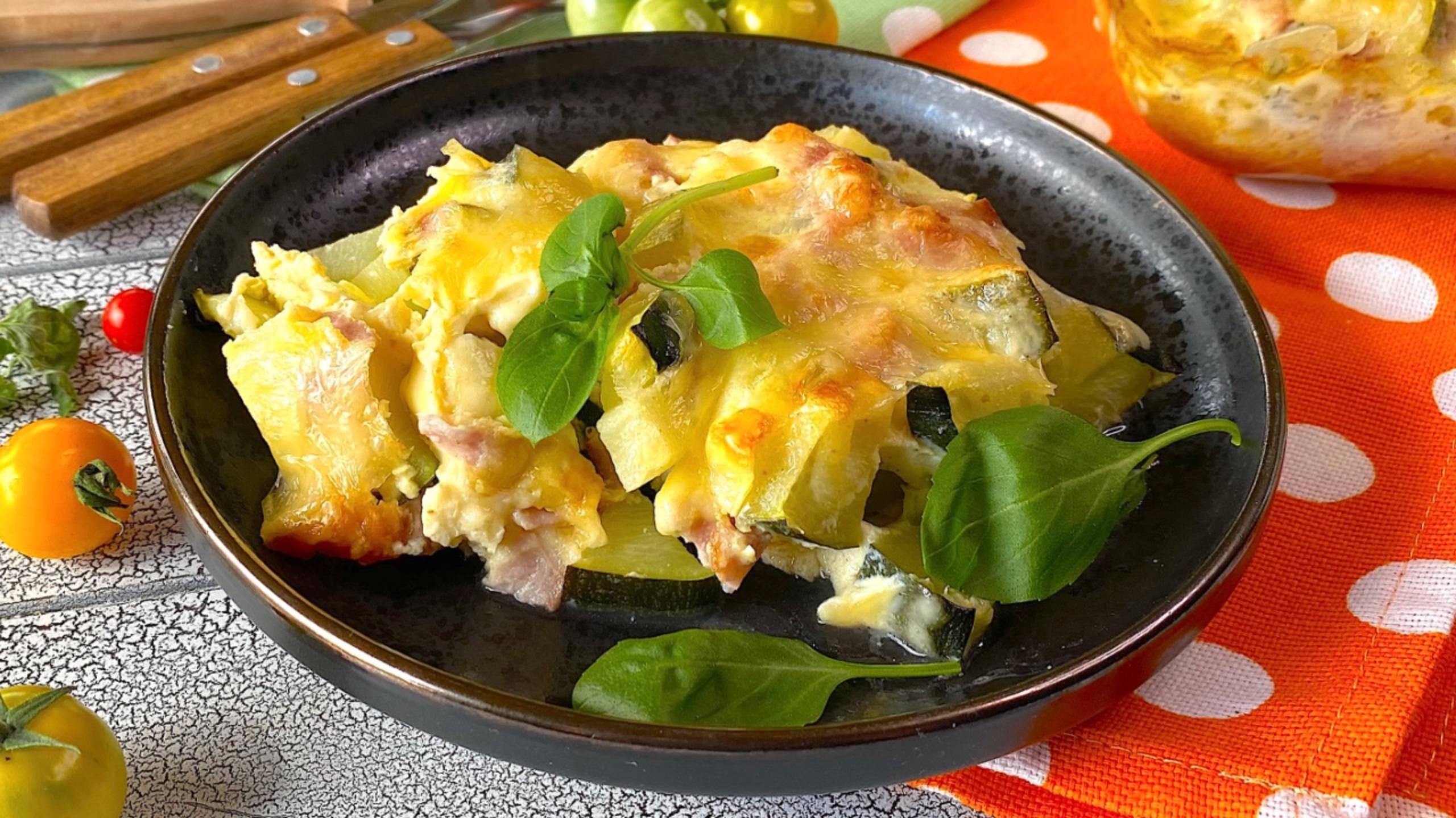 Это блюдо будет в вашем меню КАЖДУЮ неделю! Запеканка из кабачков с ветчиной и сыром