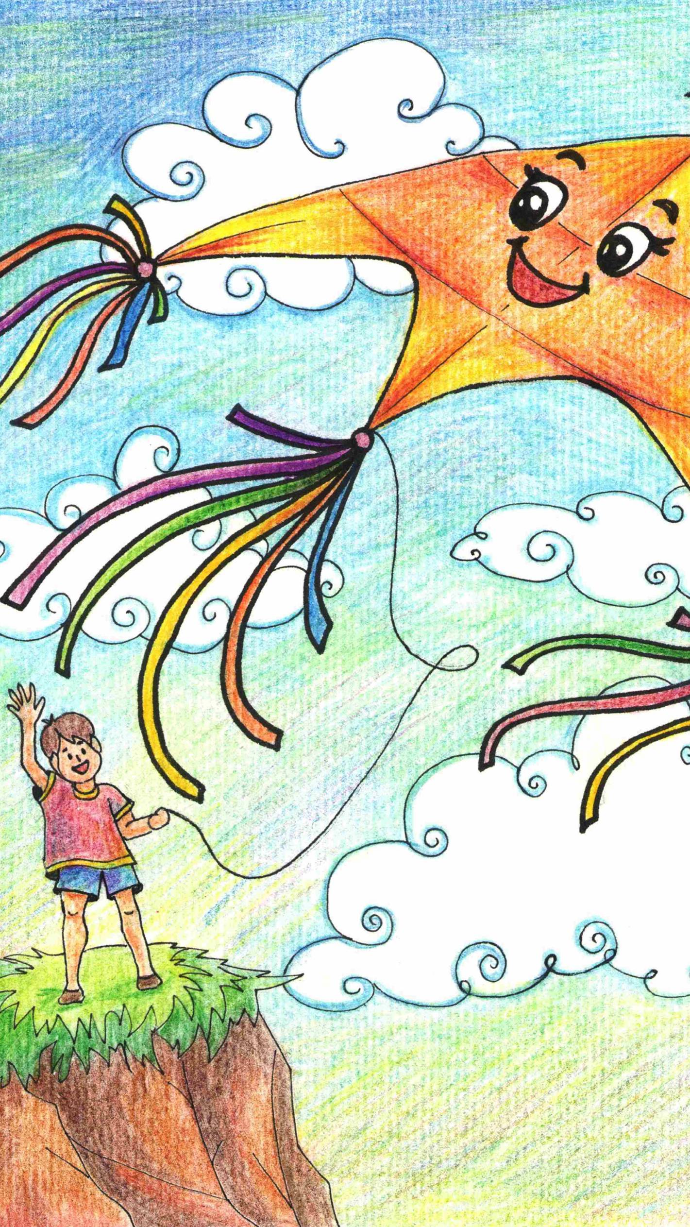 7. Воздушный змей. Ноты для фортепиано. "Давай играть!" Сборник нот для детей