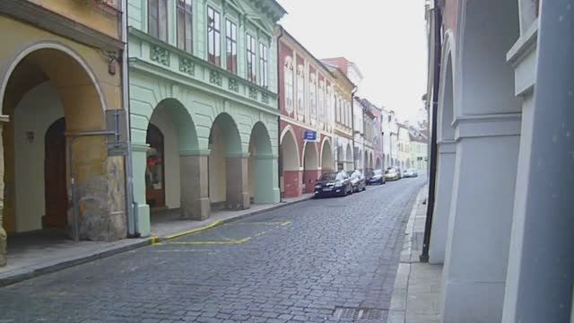 Улица в старинном городке Ческе-Будеёвице (Чехия).