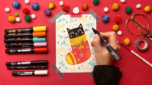 Рисуем котиков | уроки от Lil.School