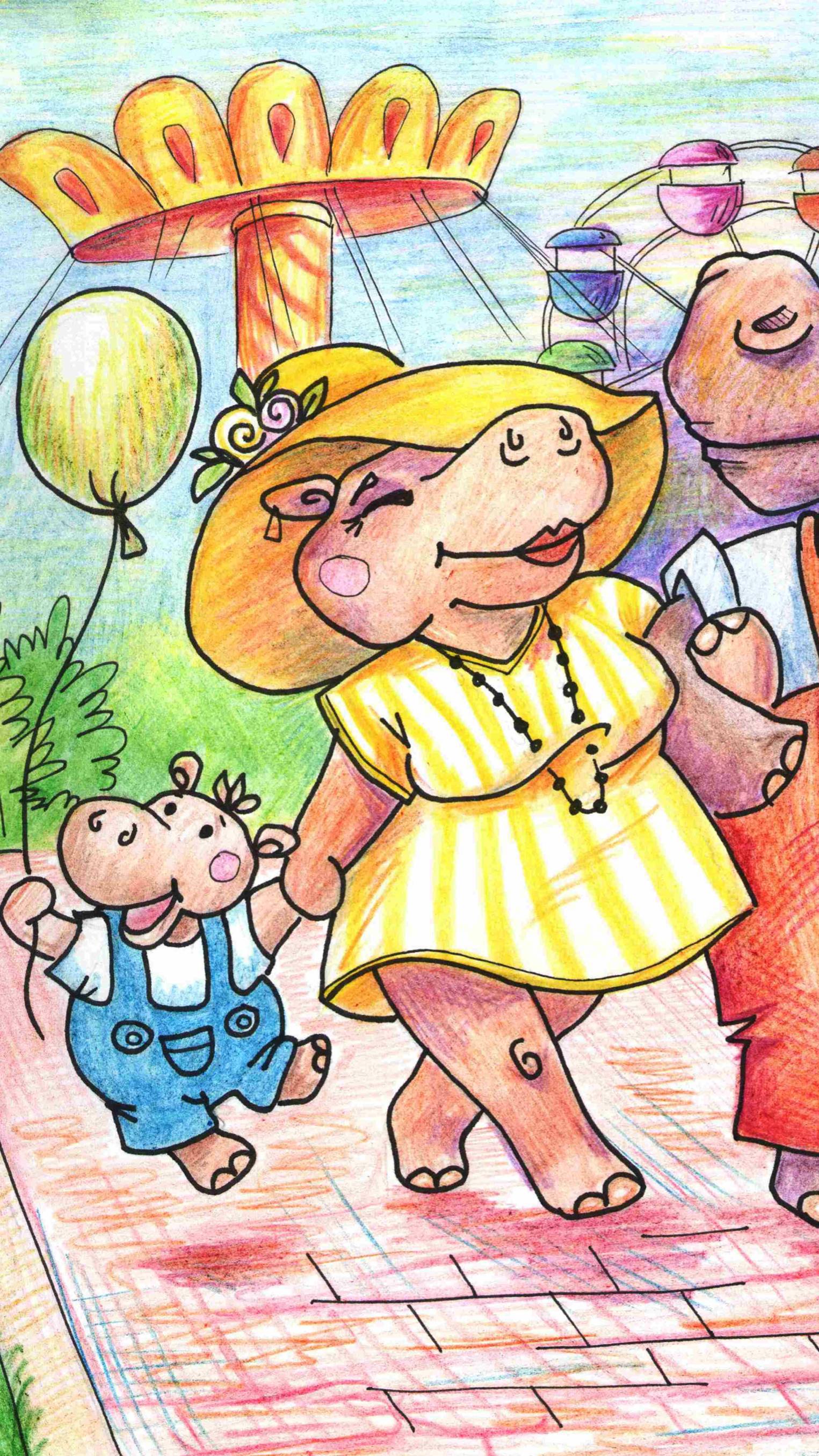 19. Бегемоты на прогулке. Ноты для фортепиано. "Давай играть!" Сборник нот для начинающих детей