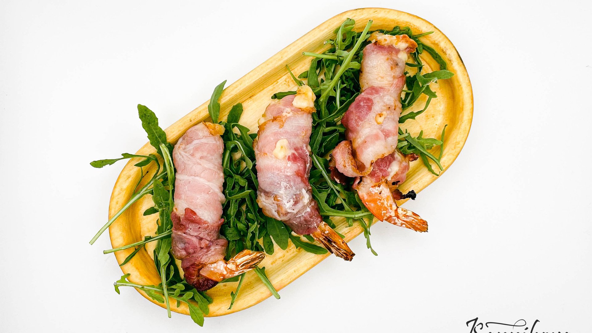 Креветки с беконом и сыром / Закуска