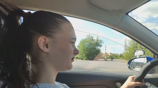 Шестое занятие с Полиной. Поездка в Волжский. Проезд круговых перекрестков