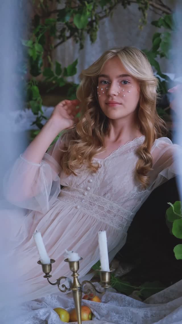 Юные модели в фотопроекте "Нимфы". Backstage.