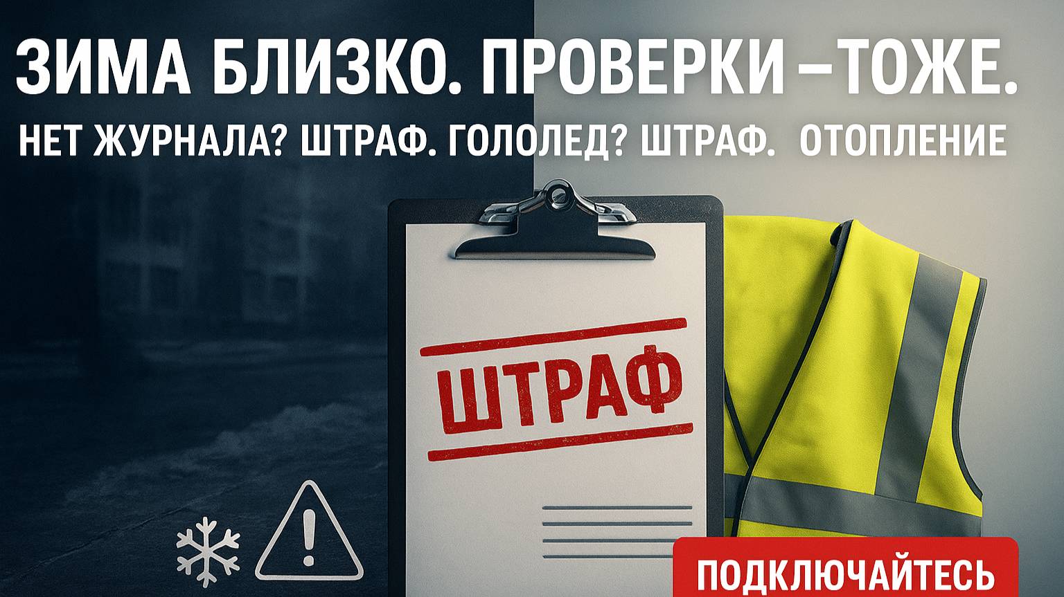 ЗИМА БЛИЗКО.Правила организации охраны труда в осенне-зимний период