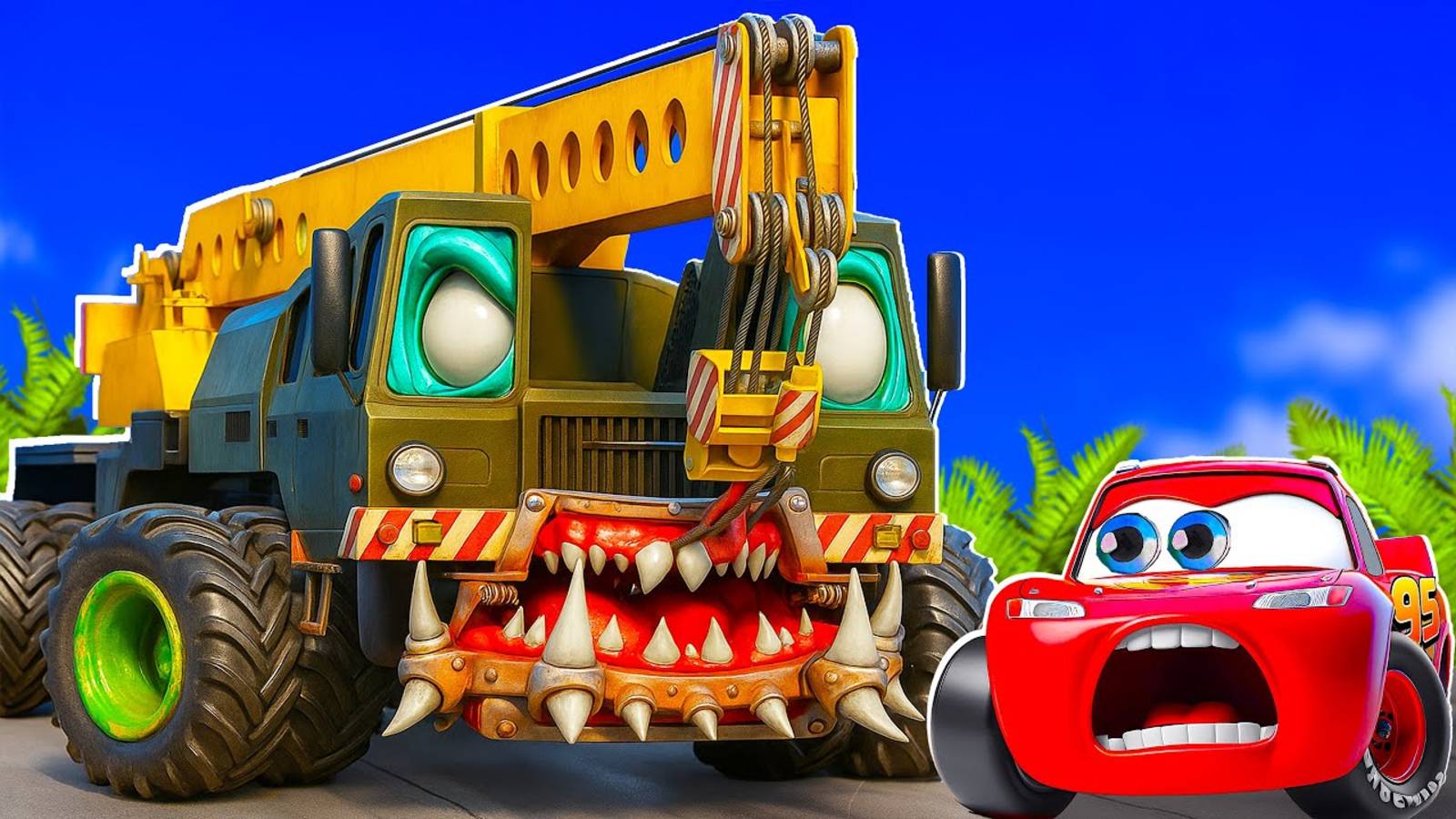 🔥⭐МАШИНКИ МОЛНИЯ МАКВИН И ЕГО ЛУЧШАЯ ПОДРУГА САЛЛИ ПРОТИВ ЗЛОБНОГГО ГРУЗОВИКА 🔥⭐