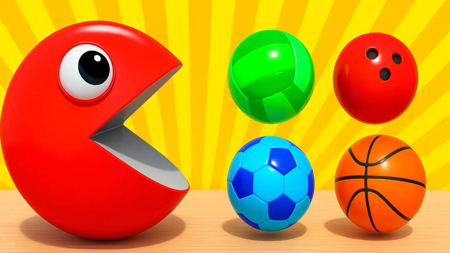 Пакман  ест яйца прыгает на трамплине учим цвета дошкольное образование волшебство тв