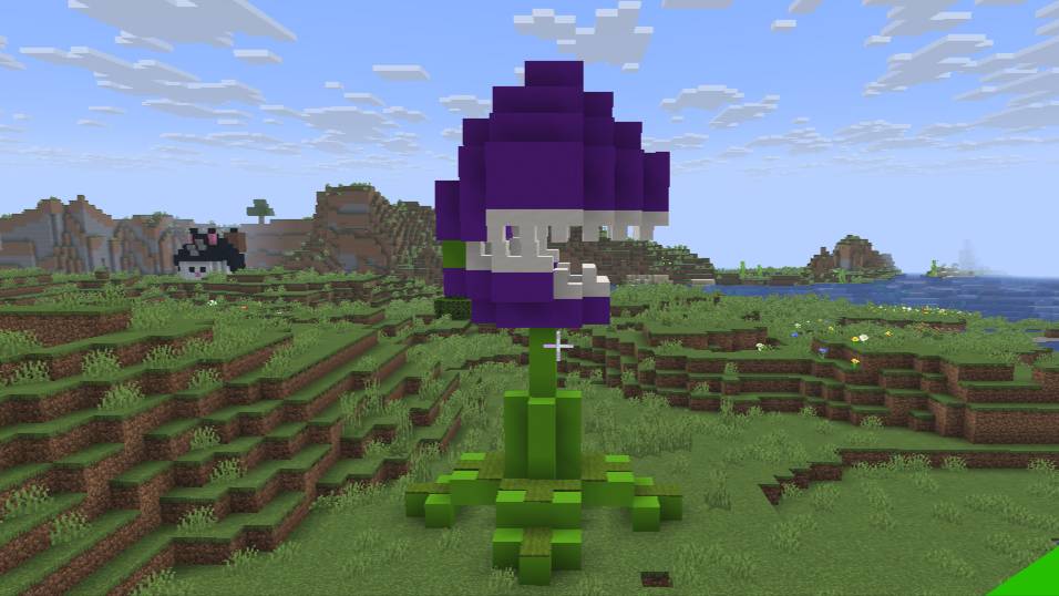 Майнкрафт, но я построил чомпера из игры PvZ