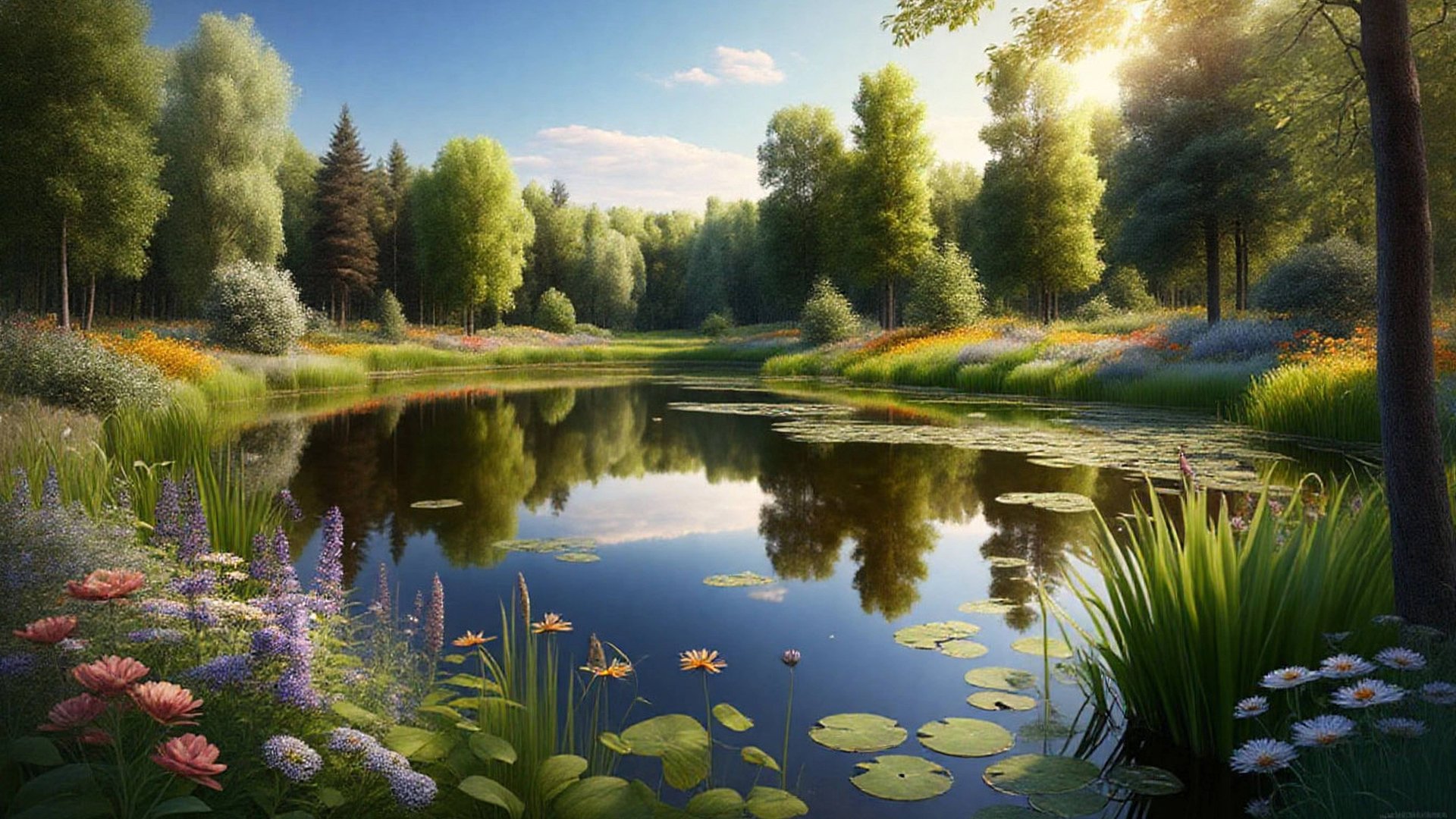 Большой садовый пруд Тимирязевский лесопарк г. Москва