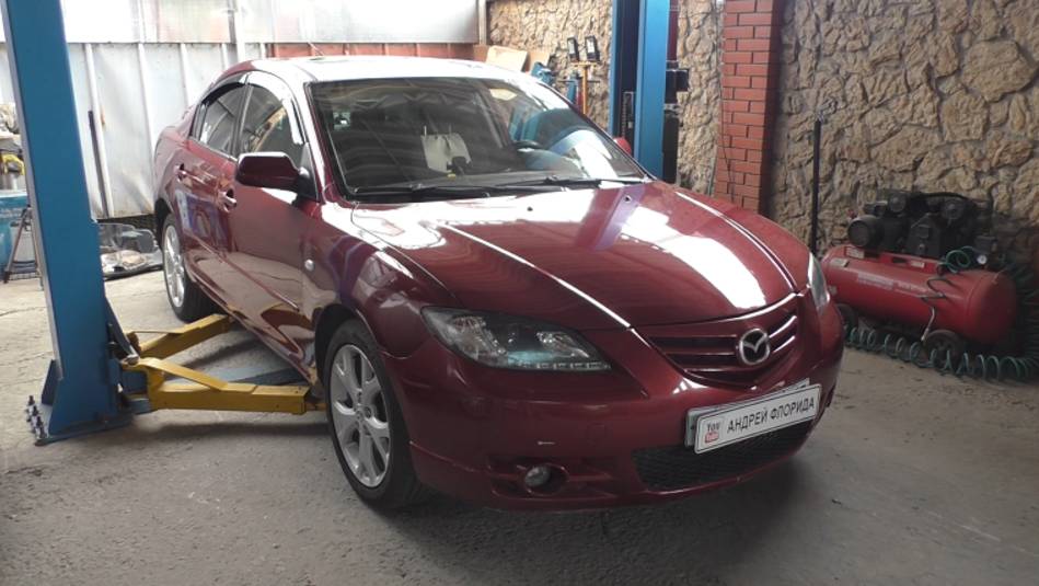 Замена переднего ступичного подшипника на Mazda 3  2,3  Мазда 3  2005 года