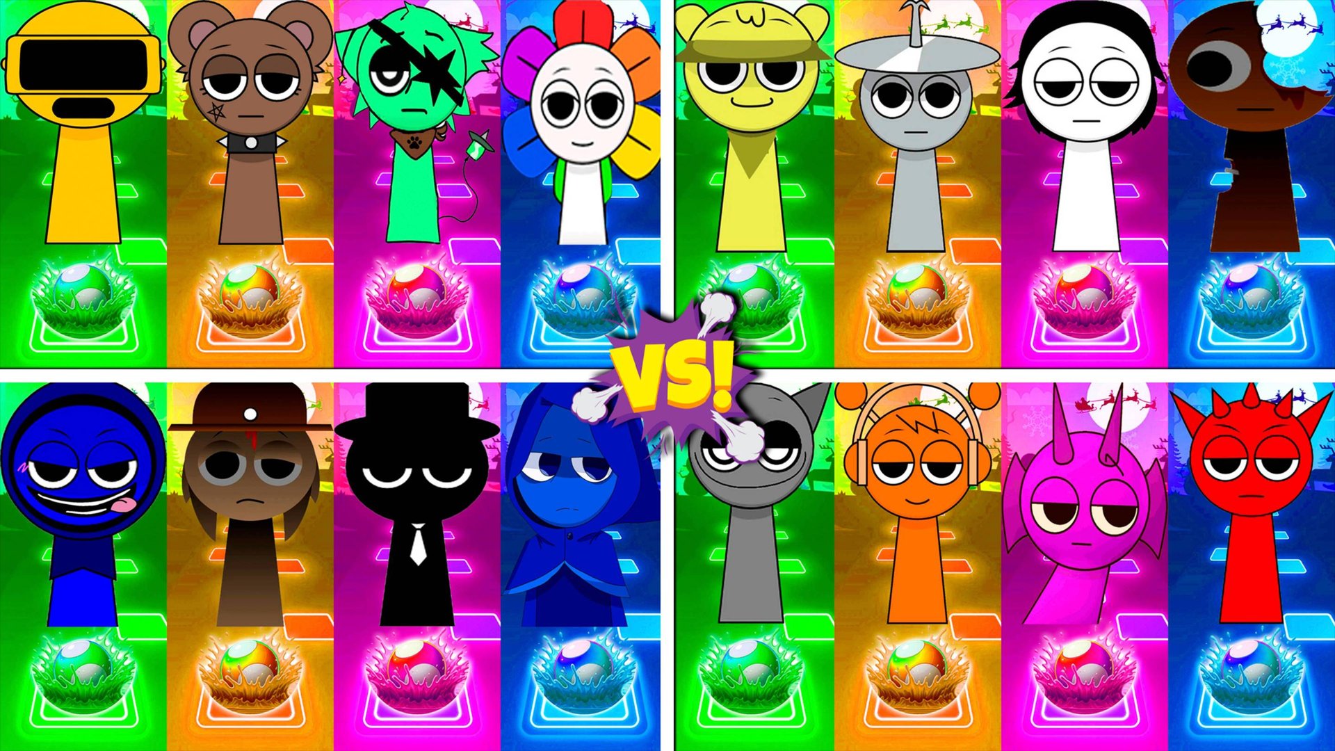 ВСЕ СПРУНКИ МЕГАМИКС 13-16 уровни - Мультики про Спрунке | МУЛЬТФИЛЬМЫ SPRUNKI в Tiles Hop