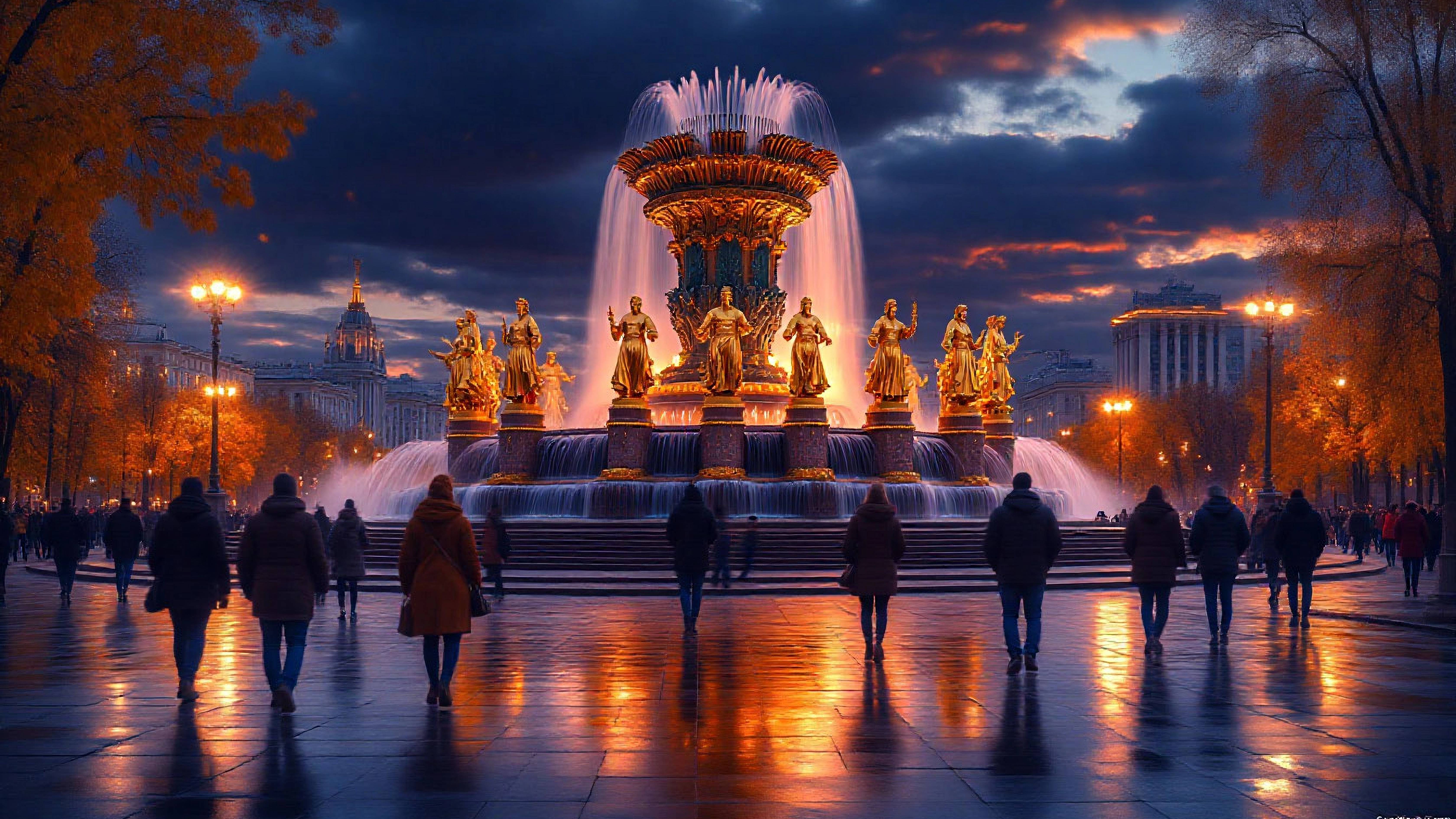 Сезон фонтанов на ВДНХ стартовал 30 апреля и будет длиться до конца сентября начала октября