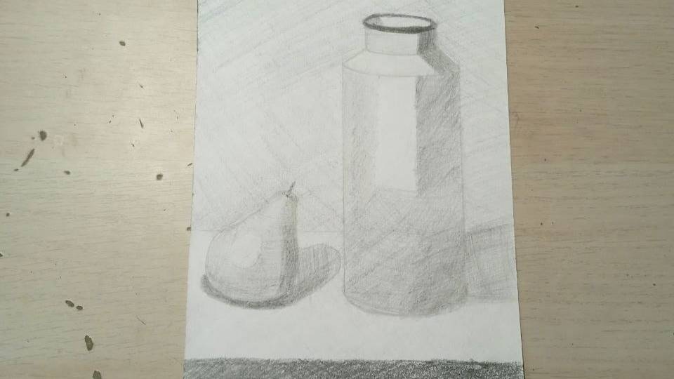 Урок 31. Рисование бидона и груши карандашом - поэтапный урок для начинающих.
