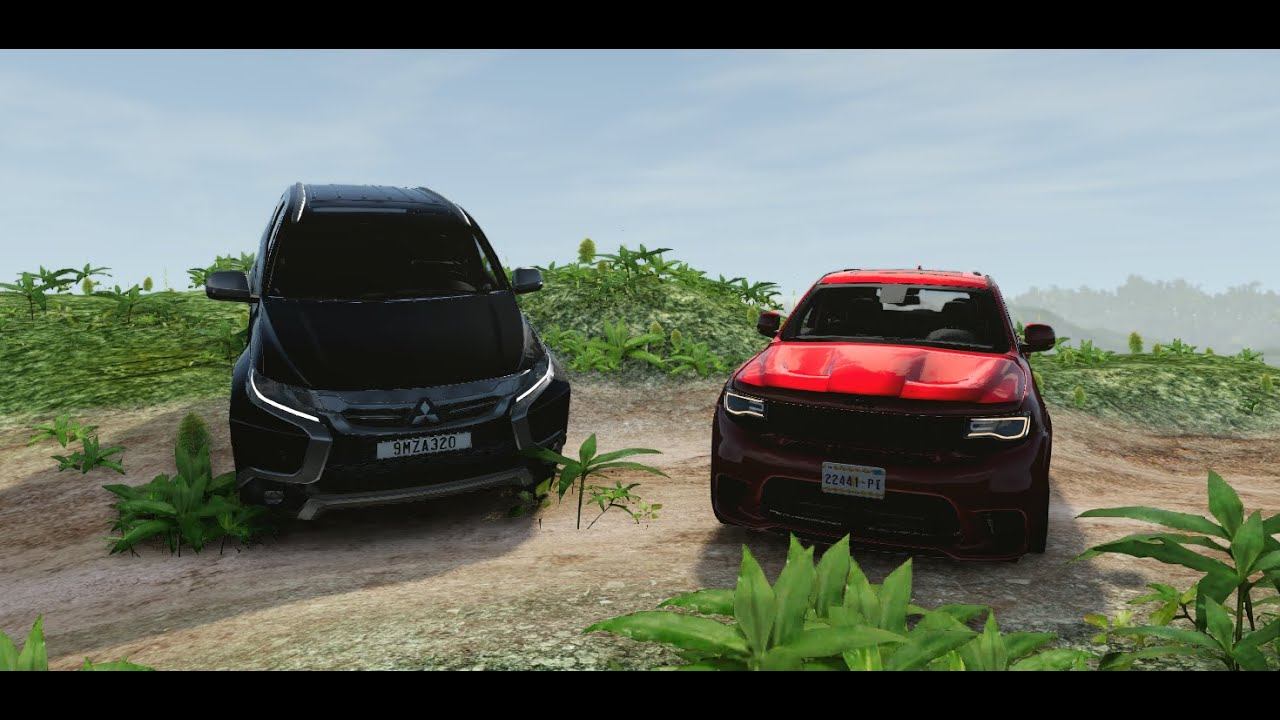 Beam NG Drive Краш Тест Pajero Sport vs Grand Cherokee 1 этап