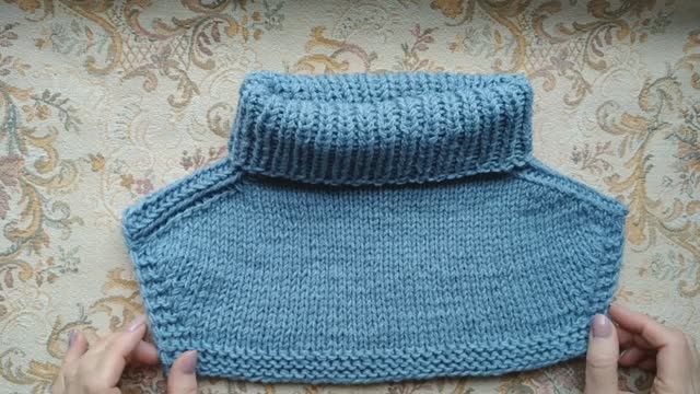 Манишка спицами💥👍_простая, универсальная модель_реглан-погон_ МК ,вяжем вместе!!!.