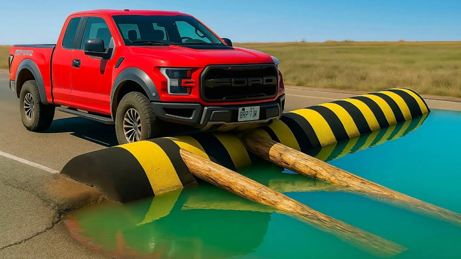 Жёсткая проверка подвески: лежачий полицейский + вода🌊🚗🔥 BeamNG Drive !