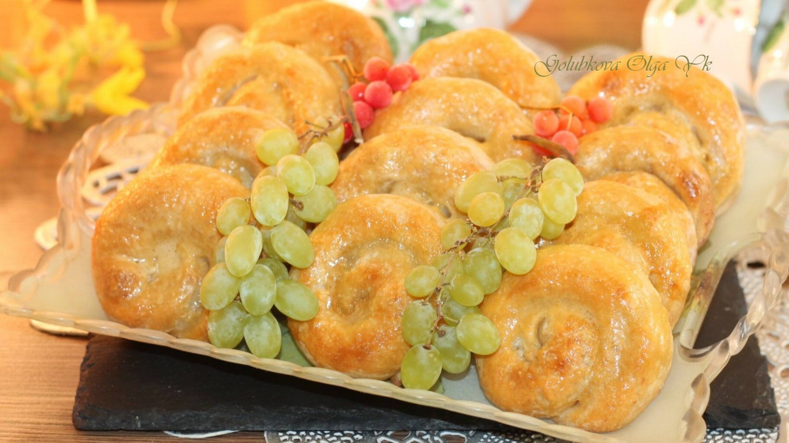 Творожное печенье с виноградом кишмиш