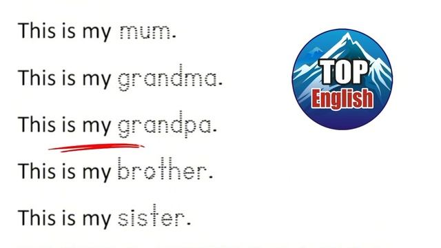Top English Starter - This is my Mum