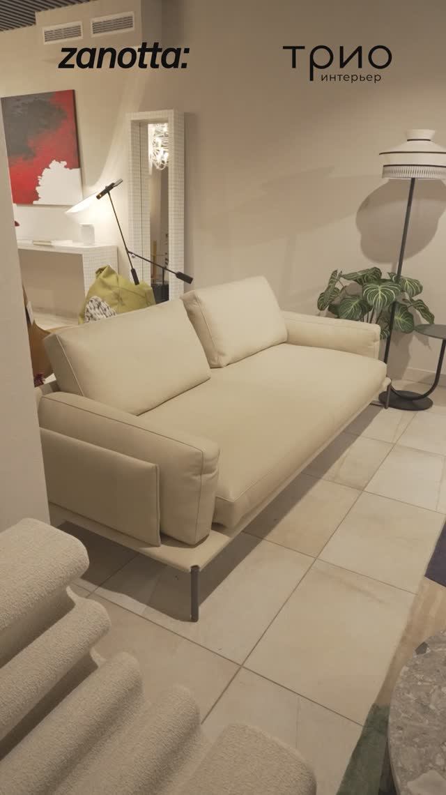 Прямой кожаный диван Noah от Zanotta