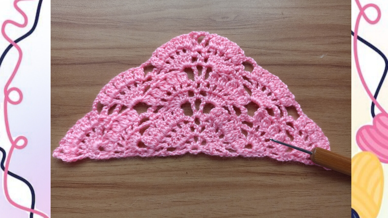 Узор для шали крючком.