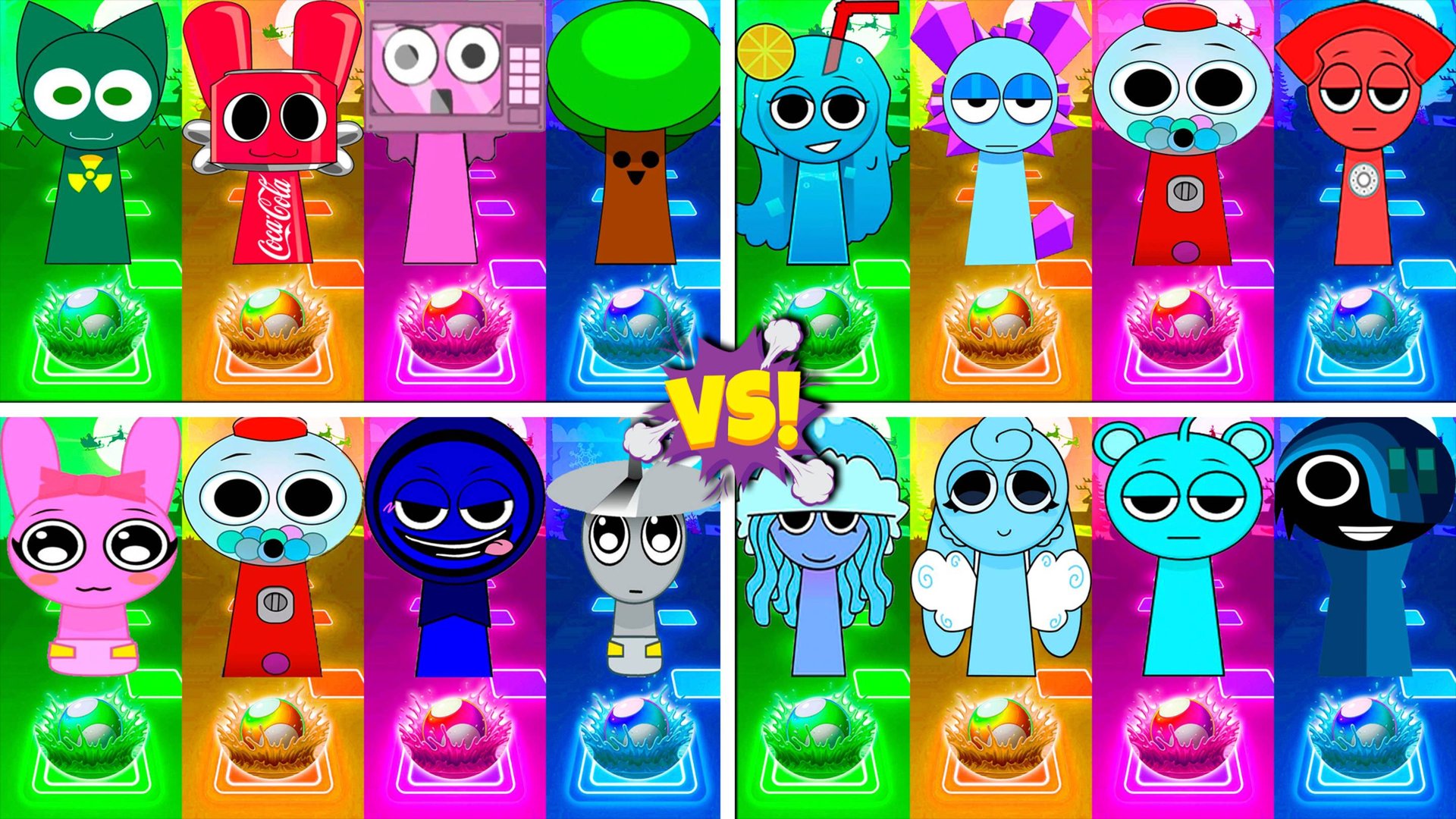 ВСЕ СПРУНКИ МЕГАМИКС 21-24 уровни - Мультики про Спрунке | МУЛЬТФИЛЬМЫ SPRUNKI в Tiles Hop