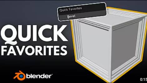 Learn Quick Favourites in Blender!
