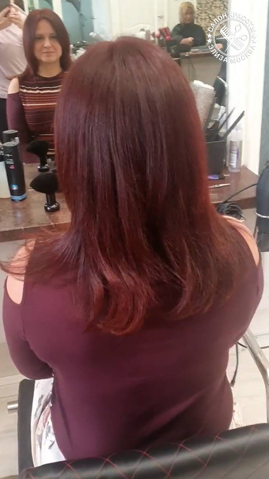 Окрашивание волос Wella, цвет - спелая вишня