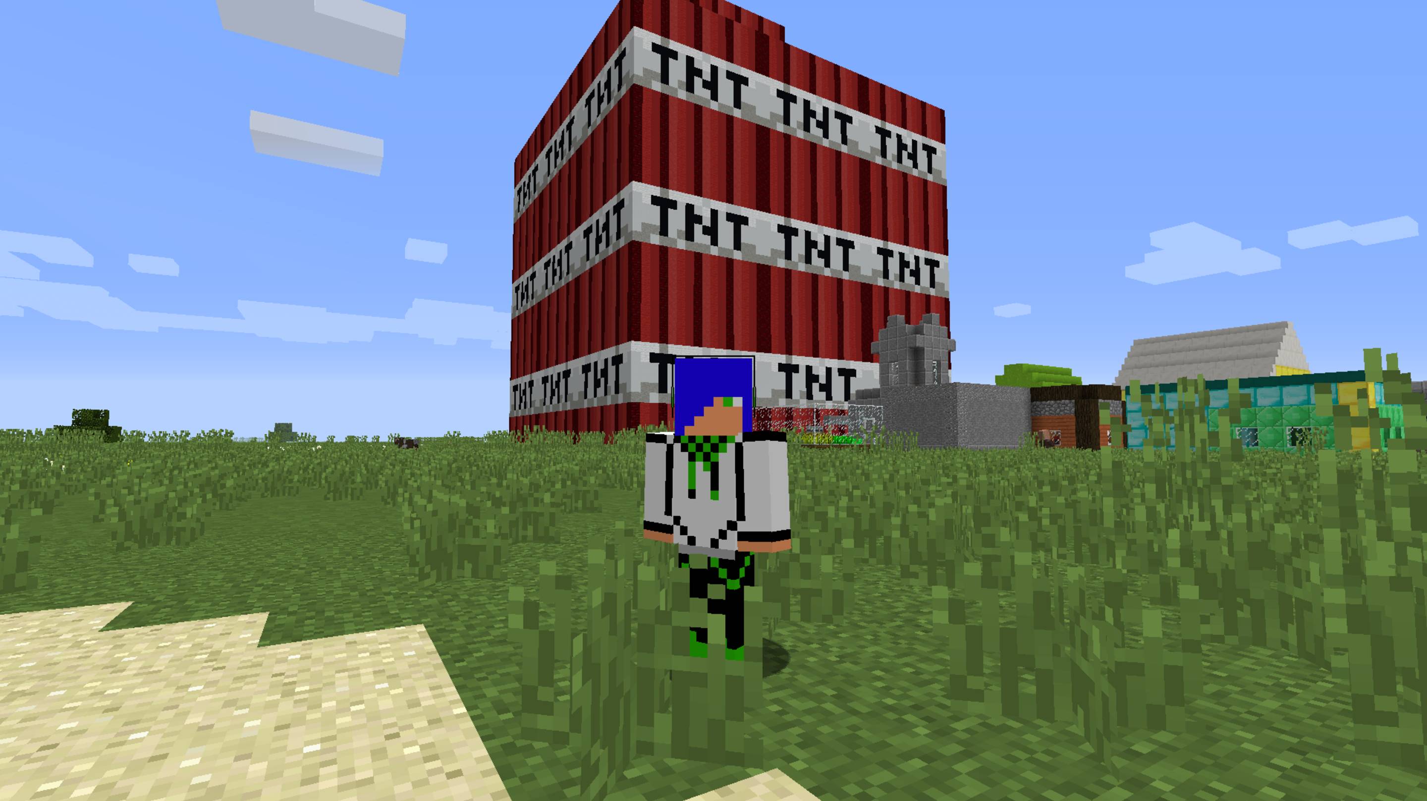 Зачем Грифер построил этот огромный динамит в Майнкрафт???