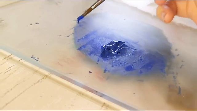 Масляная краска своими руками: пигмент Азурит синий