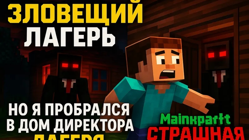 Зловещий Лагерь 2 серия 1 сезон но я пробрался в дом Директора Лагеря Страшная История Майнкрафт