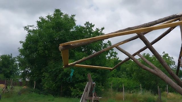 Как построить беседку в виде гриба, этап 4!