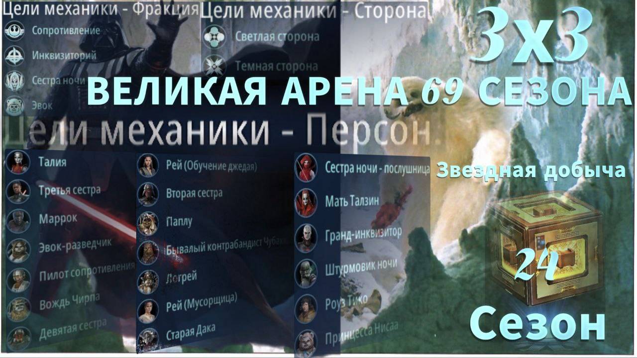 SWGOH: ВА 3х3 |Я vs Abrashi| 1 круг 3 раунд 69 сезон