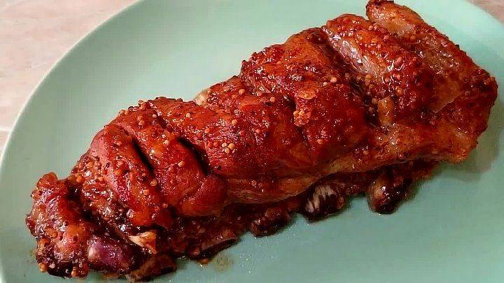 Свинина с медом и соевым соусом в рукаве