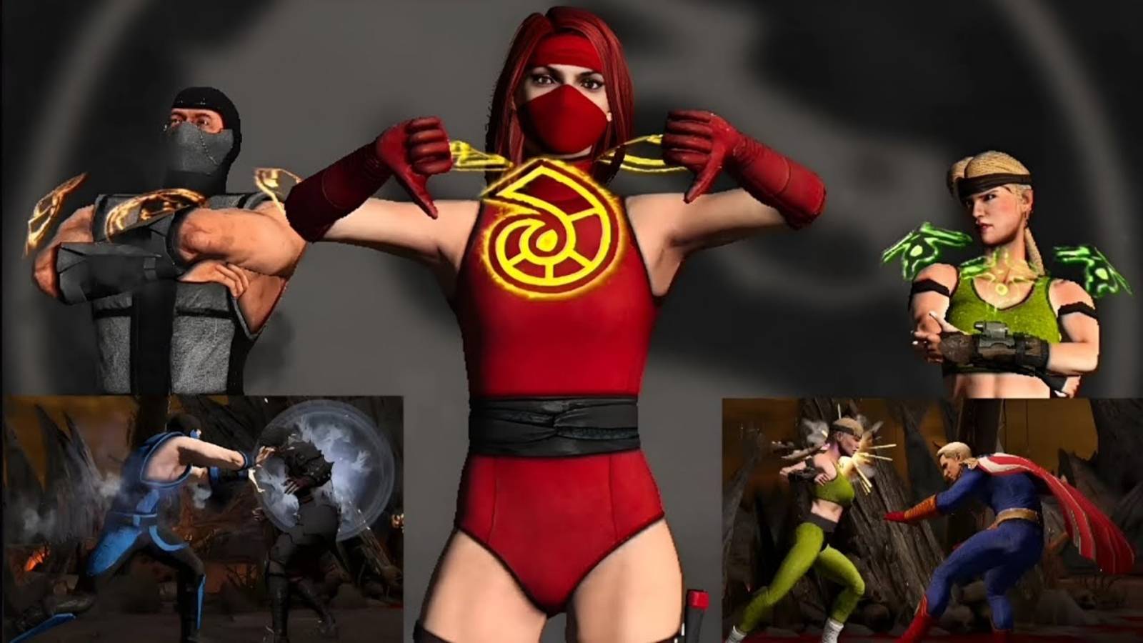 Mortal Kombat Mobile: Классическая Команда с новой Скарлет.