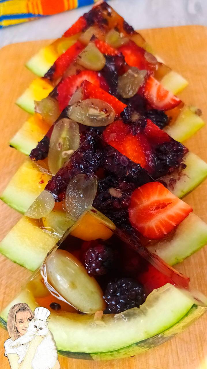 🍉Летний тренд фруктовое желе в арбузе