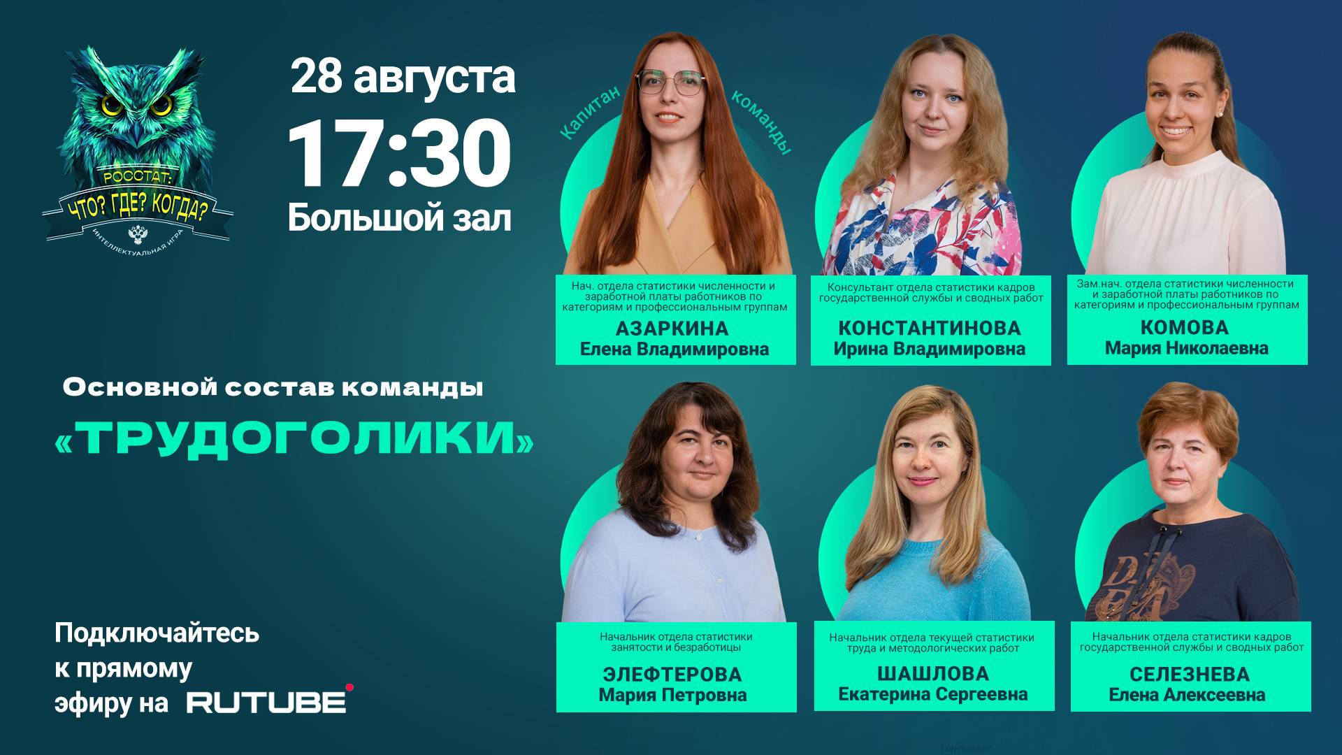 Росстат "Что? Где? Когда?" 2025 Игра 11 "Трудоголики"