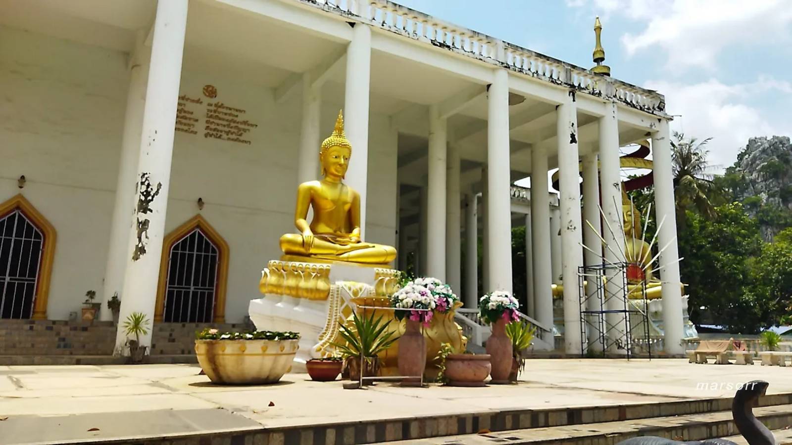сарабури. просто храм wat tham krabok ч.2 วัดถ้ำกระบอก храм серый สระบุรี saraburi