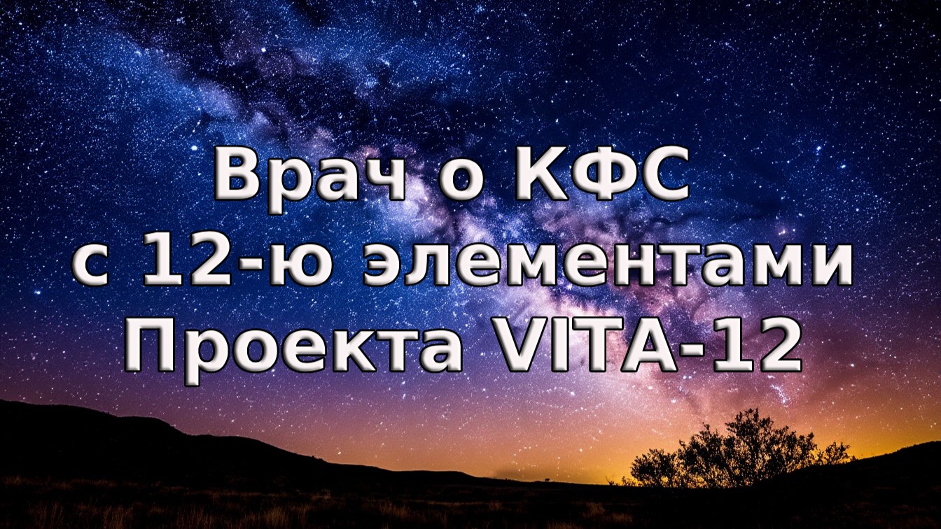 Жуков Георгий о КФС с 12-ю элементами проекта "VITA-12"