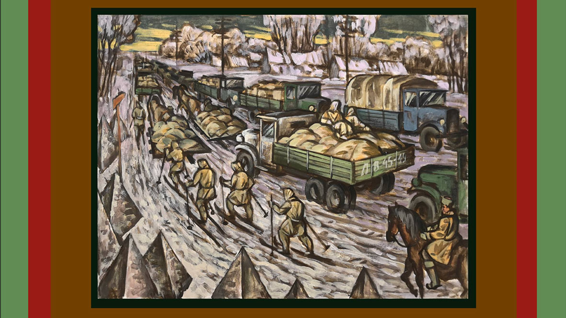 Видеозапись открытия выставки Владимира Зенина "Дорога жизни – дорога Победы"