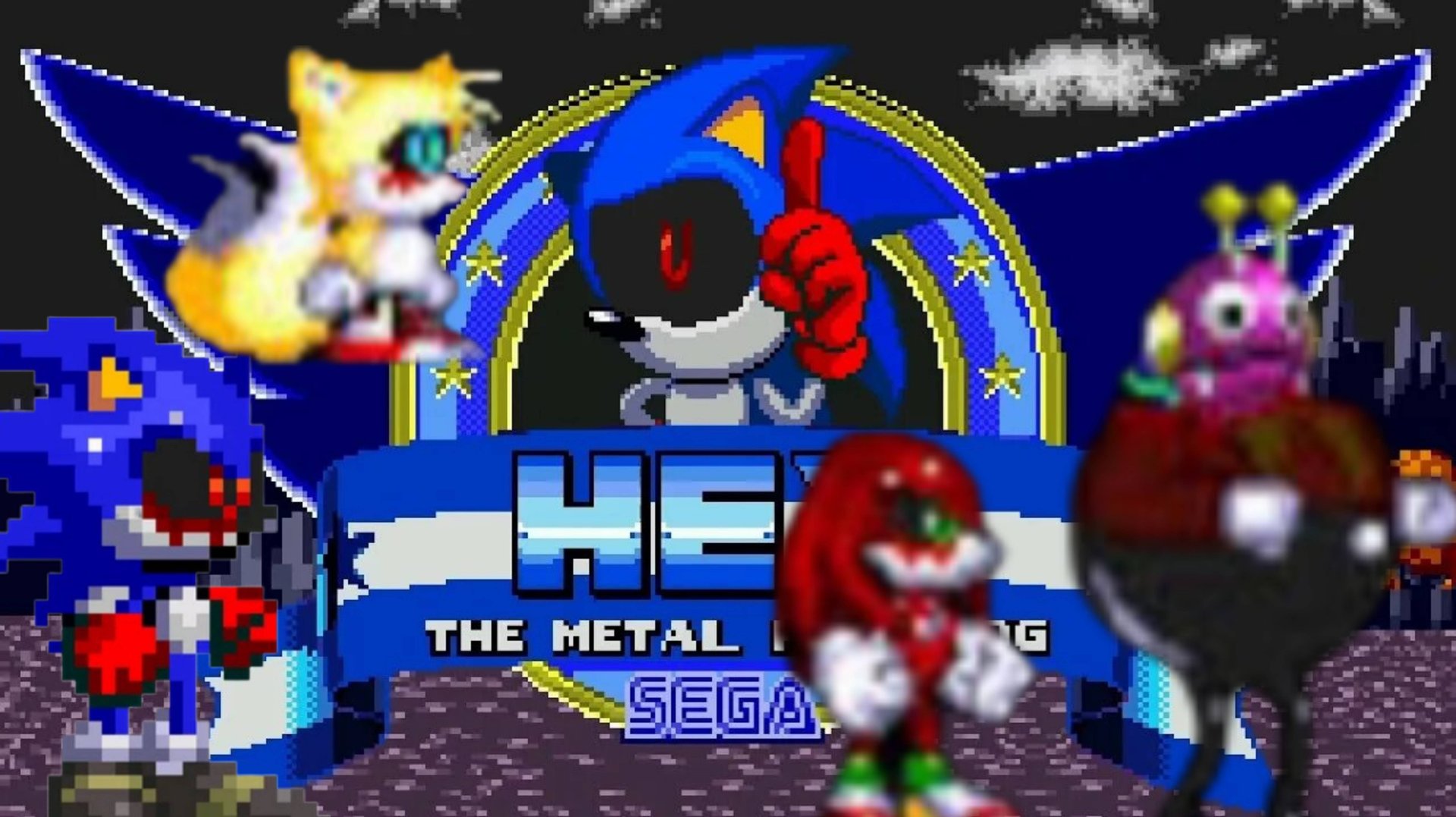 sonic:heh Наклз и эгмен против Соника , металла и теилза хех