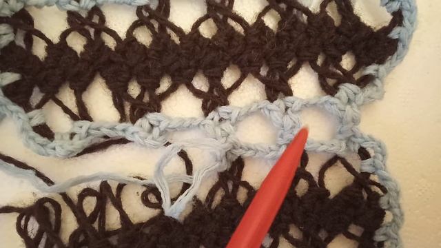 шарфик "голубой с синим"2часть