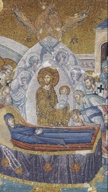 Тропарь Успения Пресвятой Богородицы. Поёт хор "Эн псалтирио".