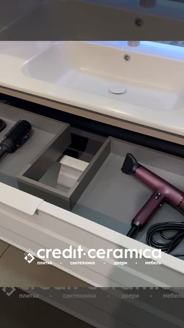 Тумба с раковиной BERLONI BAGNO и зеркало UNI-FLOW