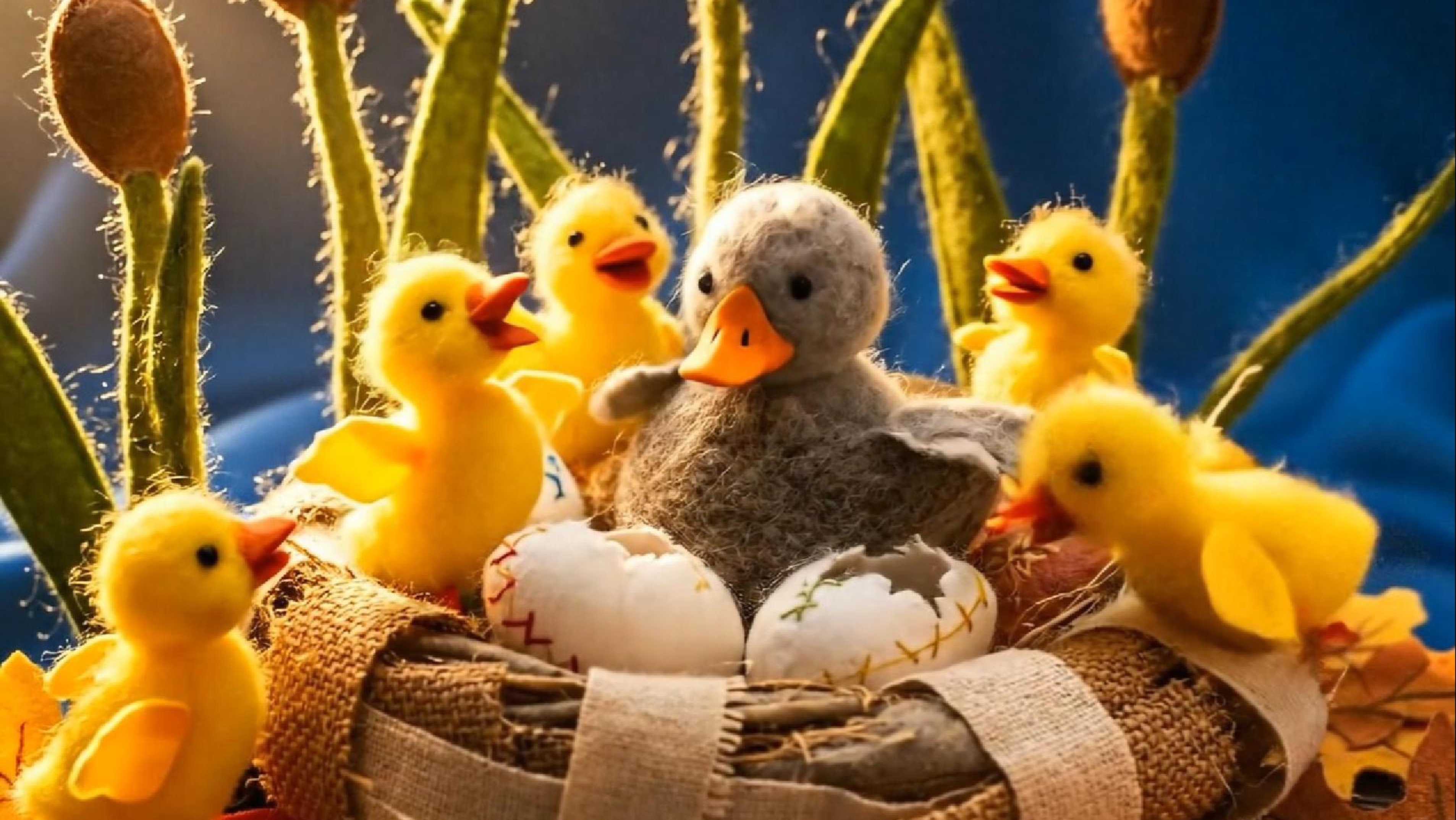 🦢 Гадкий утёнок | Сказка для детей | Тканевый мультфильм