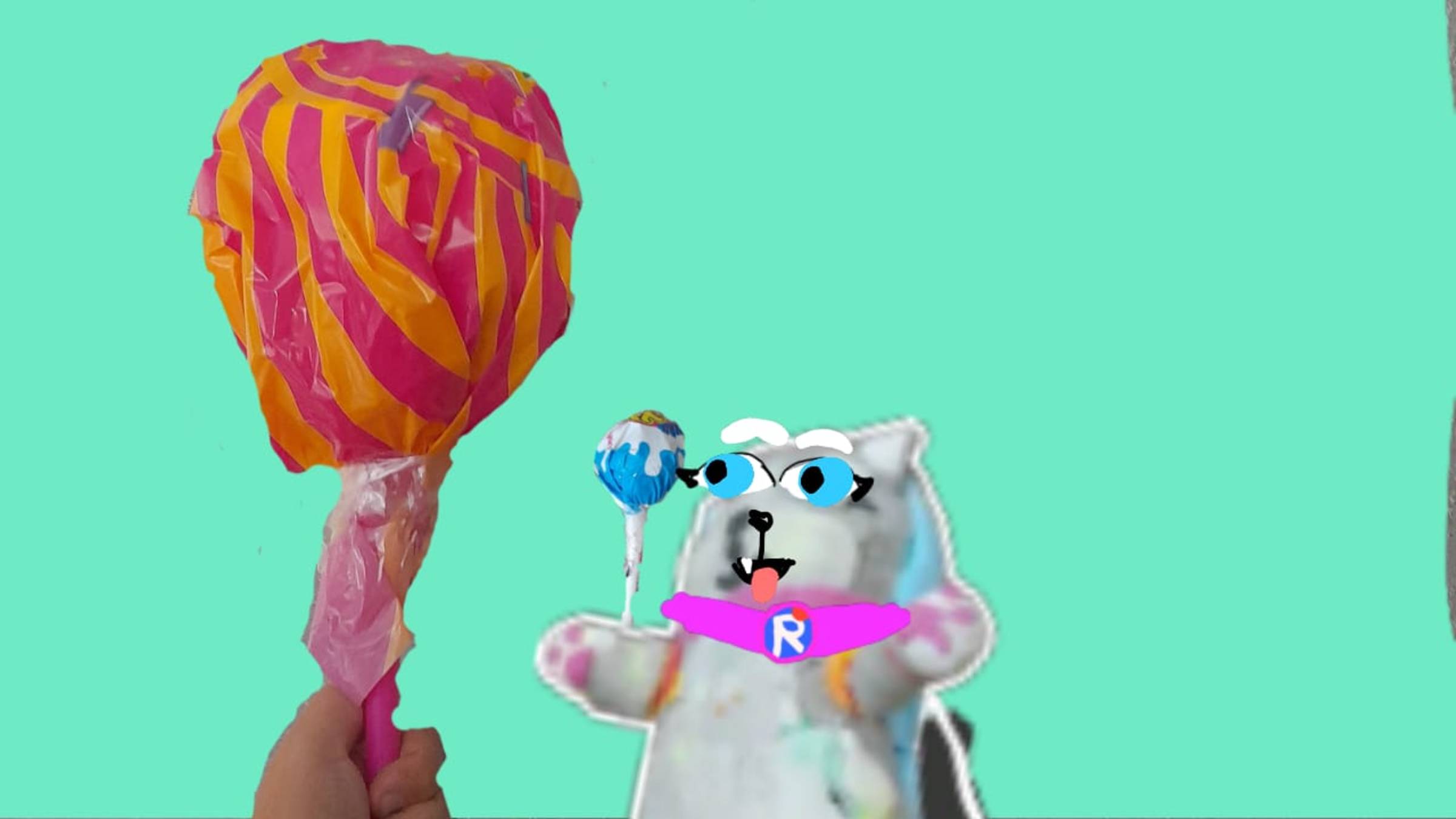 Большой чупа-чупс для собаки Хаски🍭🐾