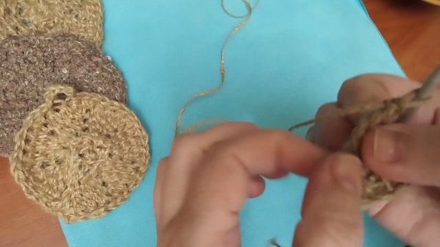 Мочалка для посуды " пять петель" ( 1-ая часть)