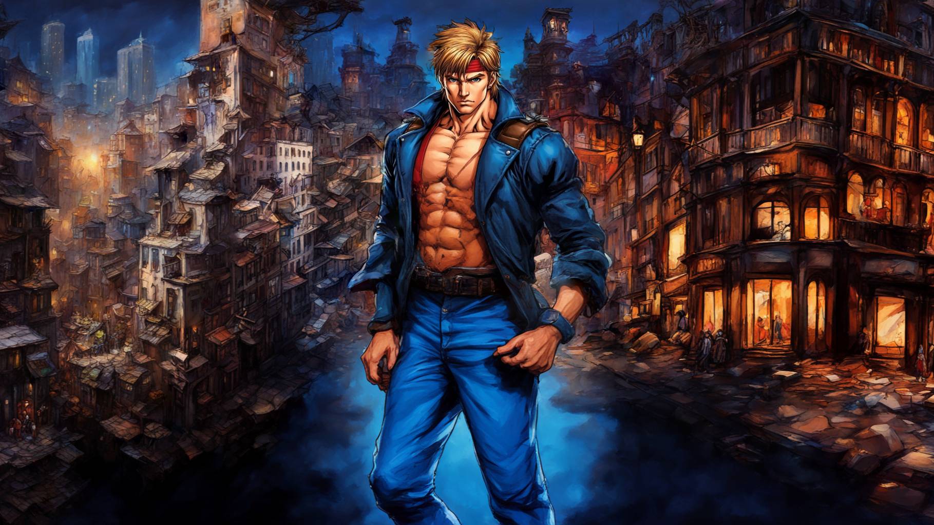 Двойные Драконы в начале дня дадут Чёрным Воинам хорошего ремня! Прохождение Double Dragon (Sega).