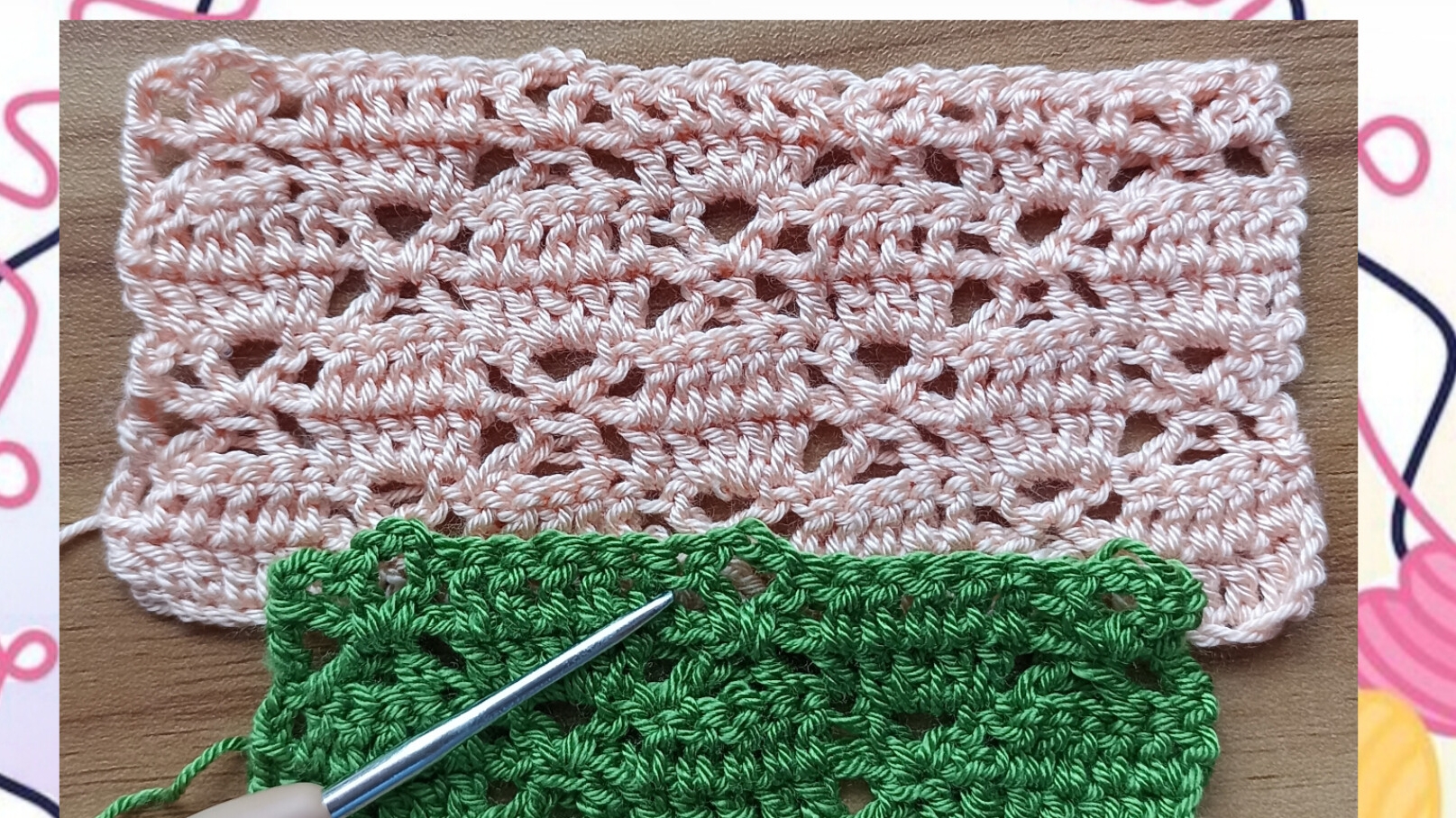 Узор крючком.