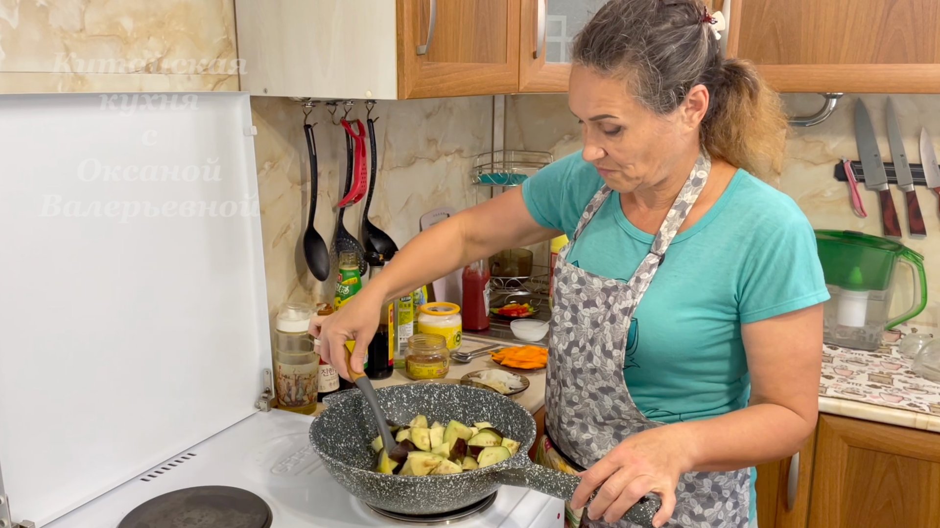 Баклажаны по-быстрому. Китайская кухня с Оксаной Валерьевной.