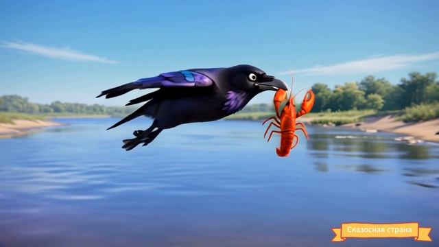 Ворона и рак|Детские мультики|Детские сказки🎉✨